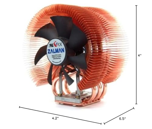 Zalman Computer Noise Prevention System with Silent Fan Pure Copper Heatsink CPU Cooler CNPS9500AT