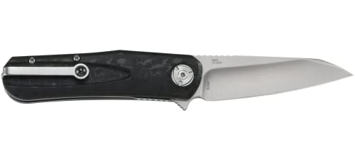 CRKT Mah-Hawk EDC Folding Pocket Knife: Assisted Opening Everyday Carry, Liner Lock, Glass Reinforced Nylon Handle with Reversible Pocket Clip 6535,Black
