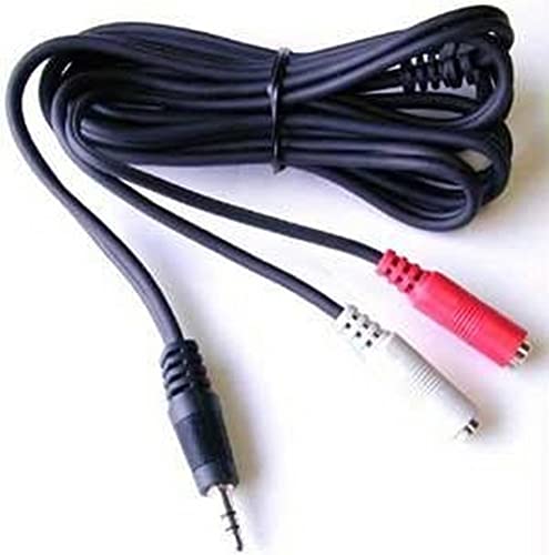 StarTech.com 6in Stereo Audio Y-Cable - 3.5mm Male to 2x RCA Female - Headphone Jack to RCA β Computer / MP3 to Stereo 1x Mini-Jack 2x RCA (MUMFRCA), Black