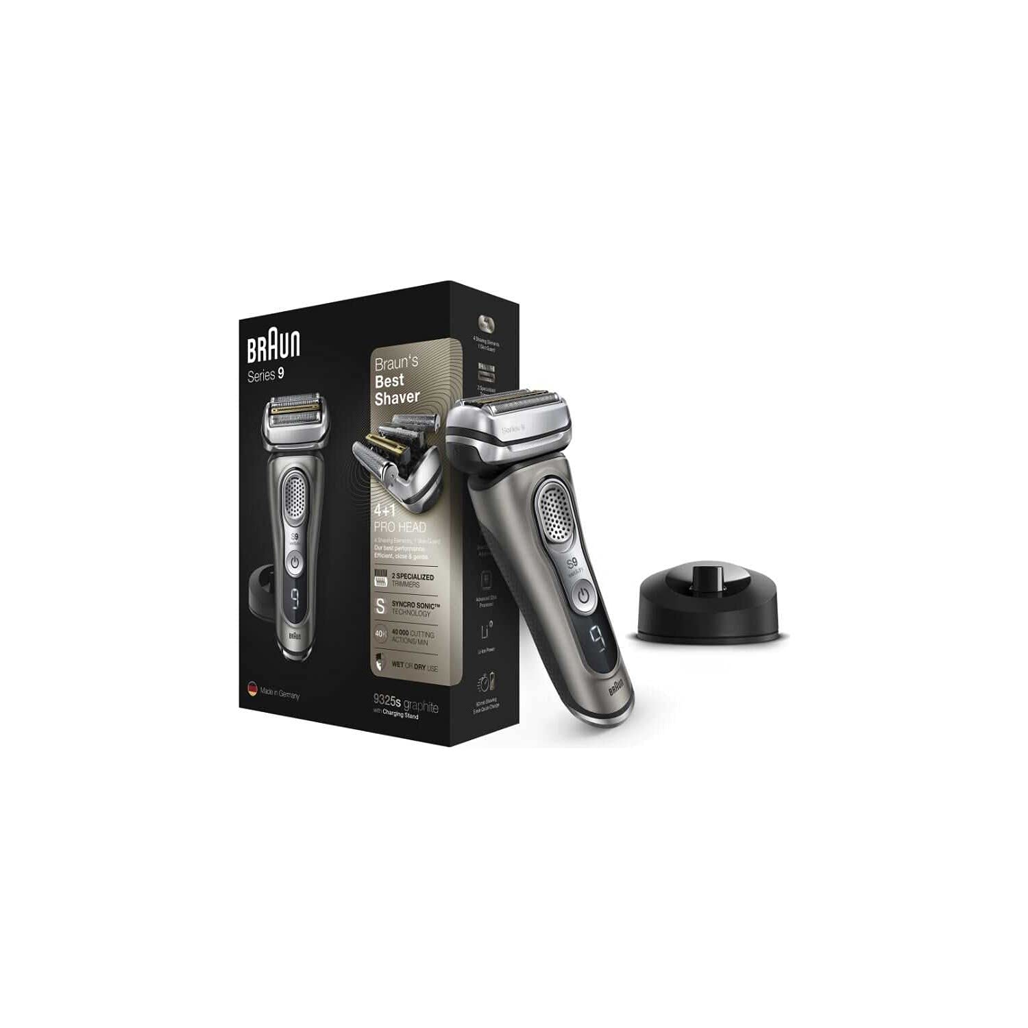 Braun Series 9 9325S Wet and Dry Beard Density Rechargeable, Cordless Shaver