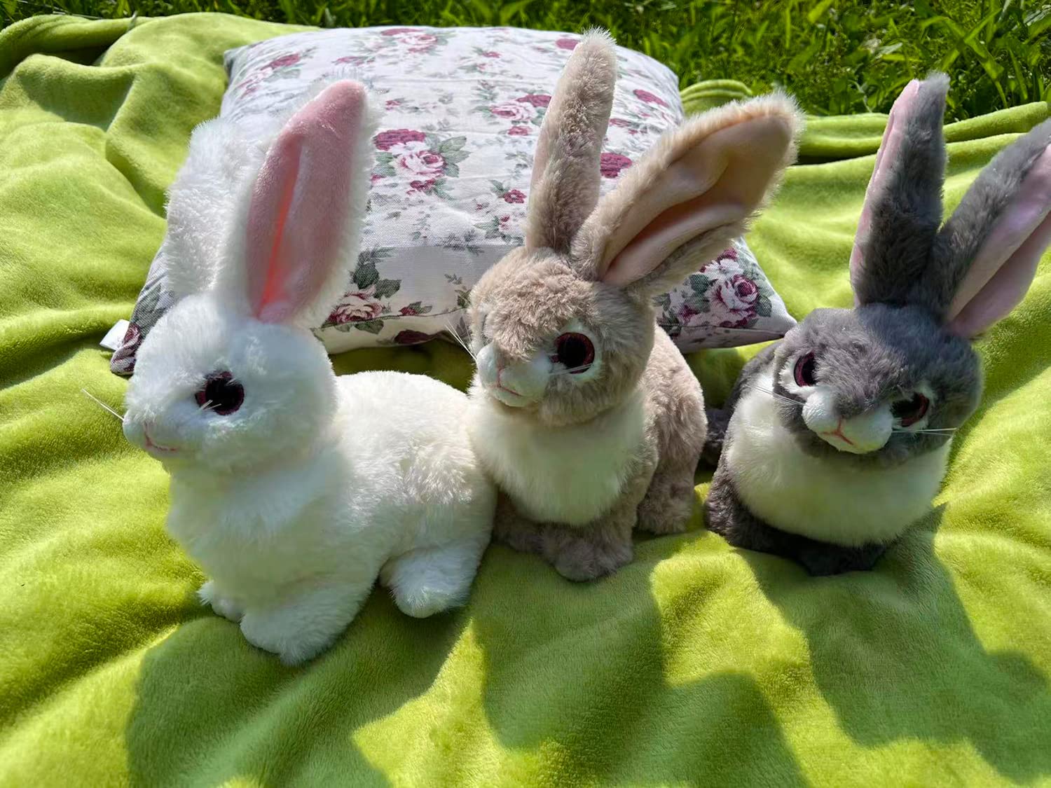 Marsjoy 12" White Easter Bunny Plush Toy, Soft Stuffed Animal Rabbit, Realistic Gift for Kids, Toddlers, Baby