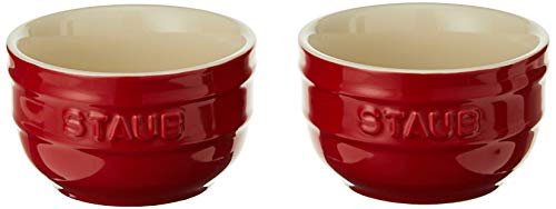 STAUB Ceramics Prep Bowl Set, 2-piece, Cherry