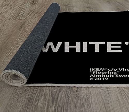 Keep Off, Popular Rug, Home Decor Rug, Themed Rug, Office Carpeting, Black and White Rug e721 (3.2x4.6 feet - 100x140 cm)