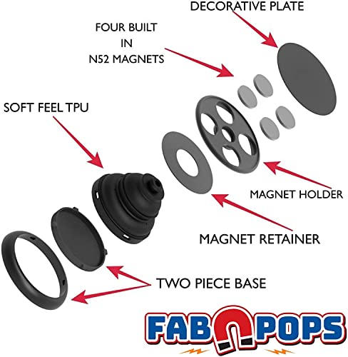 FAB POPS Magnetic Phone Grip with Collapsible AIRPOP Technology and built in Magnets Made in the USA Green Mandala