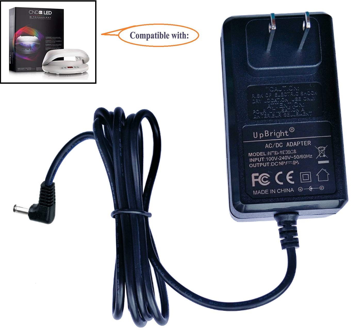 UpBright 36V AC/DC Adapter Compatible with Model YS35-3601000U CND LED Light Lamp Dryer 9200 09200 90200 C09200 JP3600 GM-769323 36V1A CND C LED 3C Technology 769323 UV KLC-3600100 Lamp Dryer 100-240V