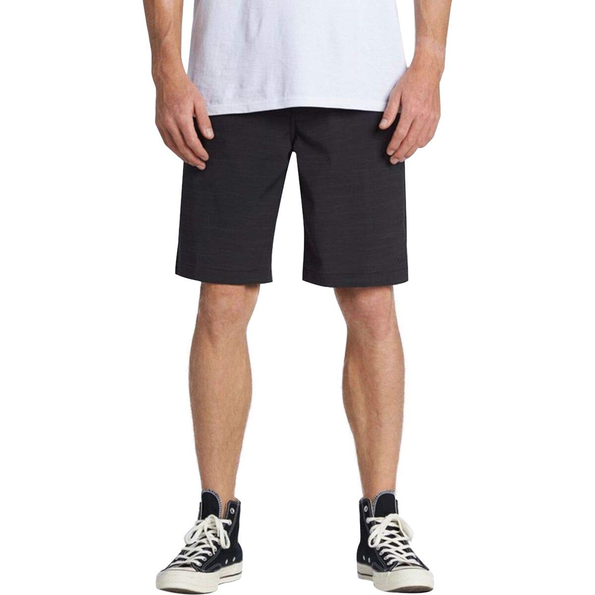Billabong Men's Crossfire Slub Hybrid Walkshort, Black, 33