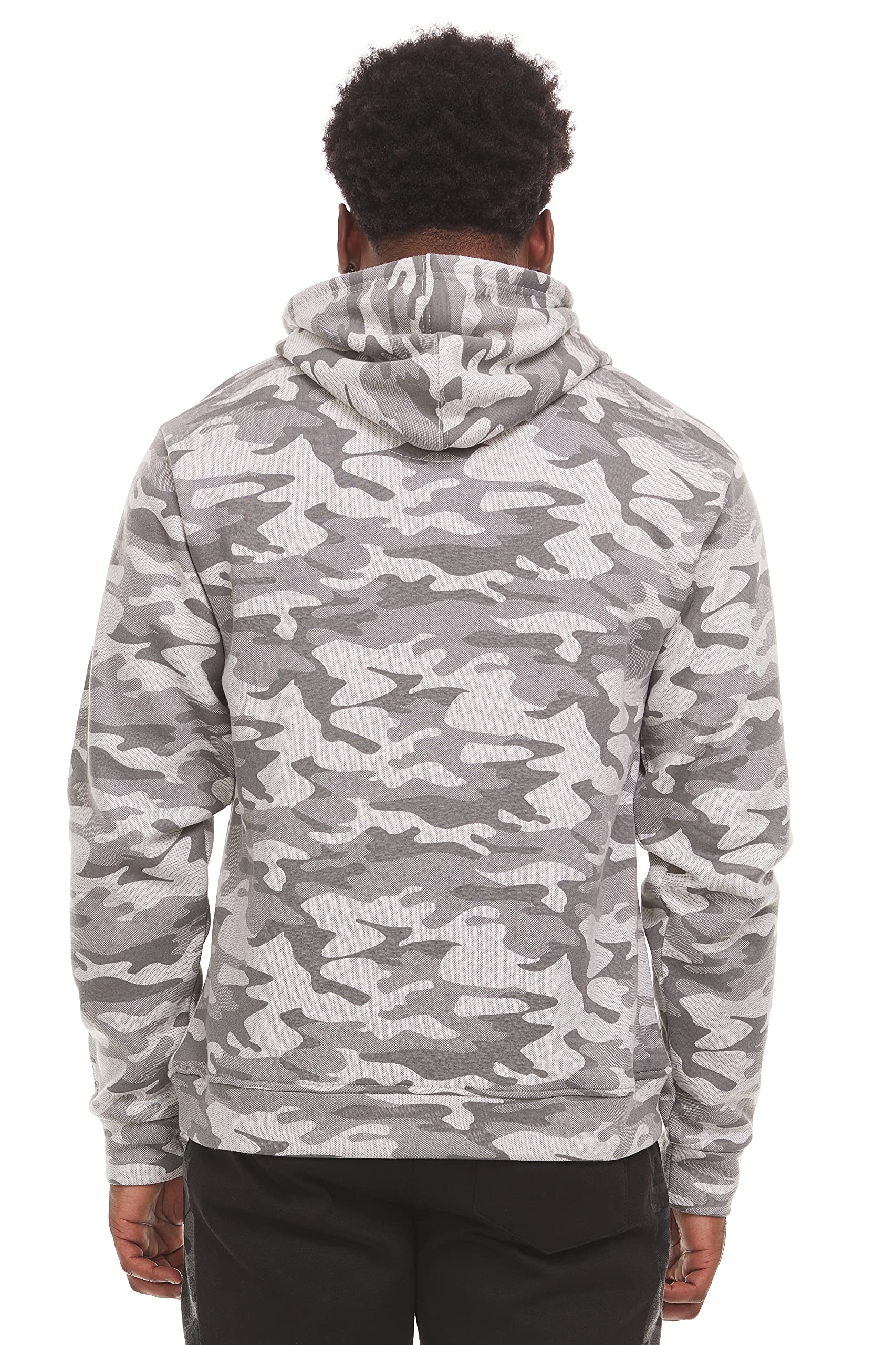Spalding Men's Competition 2.0 Kangaroo Pocket Hoody, Mens Pullover Hoodie Sweatshirt - White Camo, Medium