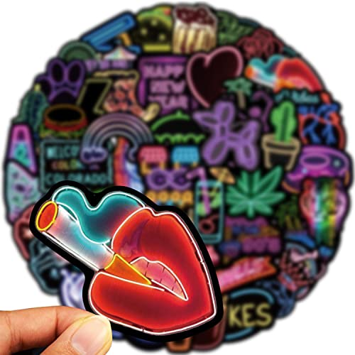 LAGOM DREAMBOAT Fashionable Cyberpunk Style Waterproof Stickers, Create Unique Looks- 50 Pieces per Pack
