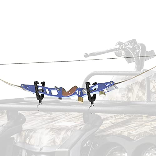 kemimoto ATV Gun Mount, Gun Holder for ATV, Bow Tools Rack with Rubber Straps Compatible with ATV Mobility Scooter Hunting Bike Shooting Carts