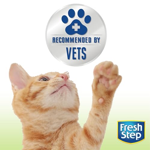 Fresh Step Simply Unscented Light Weight Clumping Litter, Fresh Step Unscented Cat Litter With Activated Charcoal Technology, 15.4 lb. Box