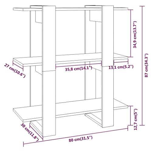 DYRJDJWIDHW Book Cabinet/Room Divider Bookshelf for Bedroom,Shelves,Wood Bookcase,Suitable for Bedroom, Office, Living Room, Study,Black 31.5"x11.8"x34.3"