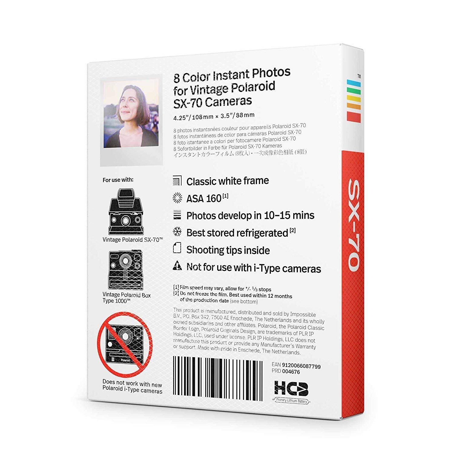 Polaroid Originals Classic Color Instant Film for SX-70 Cameras Bundle (80 Exposures) (10 Items)