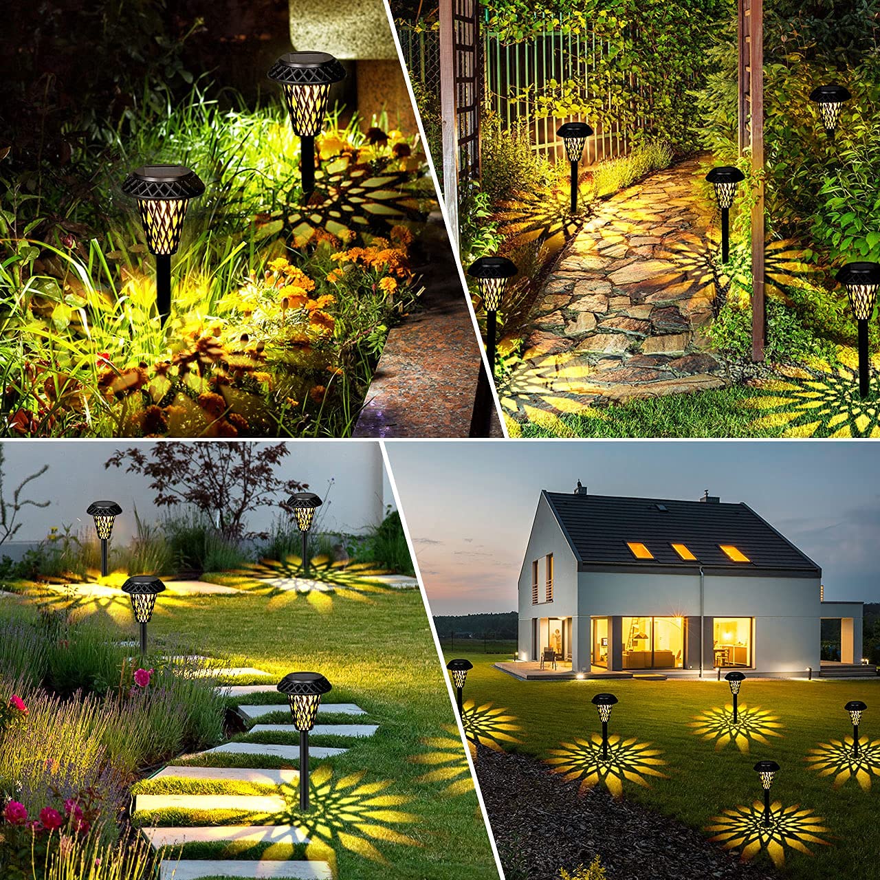 Orelpo Solar Pathway Lights Outdoor 8 Pack, LED Solar Garden Lights, Outdoor Solar Landscape Lights Waterproof Warm Light Path Lamps for Pathway, Walkway, Patio, Yard & Lawn