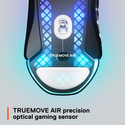 SteelSeries Aerox 9 Wireless – Ultra-Lightweight Wireless Gaming Mouse – 18000 CPI – TrueMove Air Optical Sensor - Water Resistant– 180 Hour Battery – 18 Programmable Buttons
