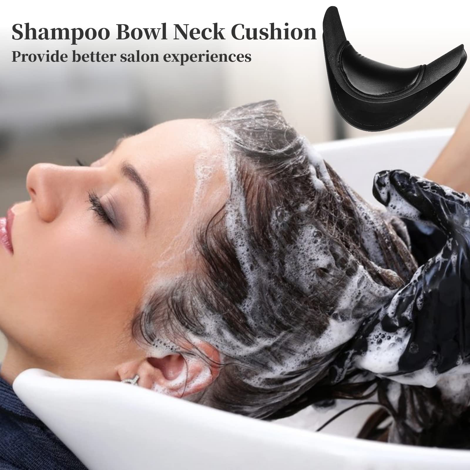 COSYOO Professional Shampoo Bowl Neck Rest 9.4 Cushioned Neck Rest Shampoo Bowl Soft Rubber Neck Rest for Shampoo Bowl Spa Neck Rest-Anti Slip & Durable for Salon Neck Support Pillow