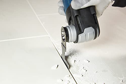 BOSCH OSM212CG 1-Piece 2-1/2 In. x 1/8 In. StarlockMax Oscillating Multi Tool Grout & Abrasive Carbide Grit Segmented Saw Blade for Extreme-Duty Applications in Grout Removal