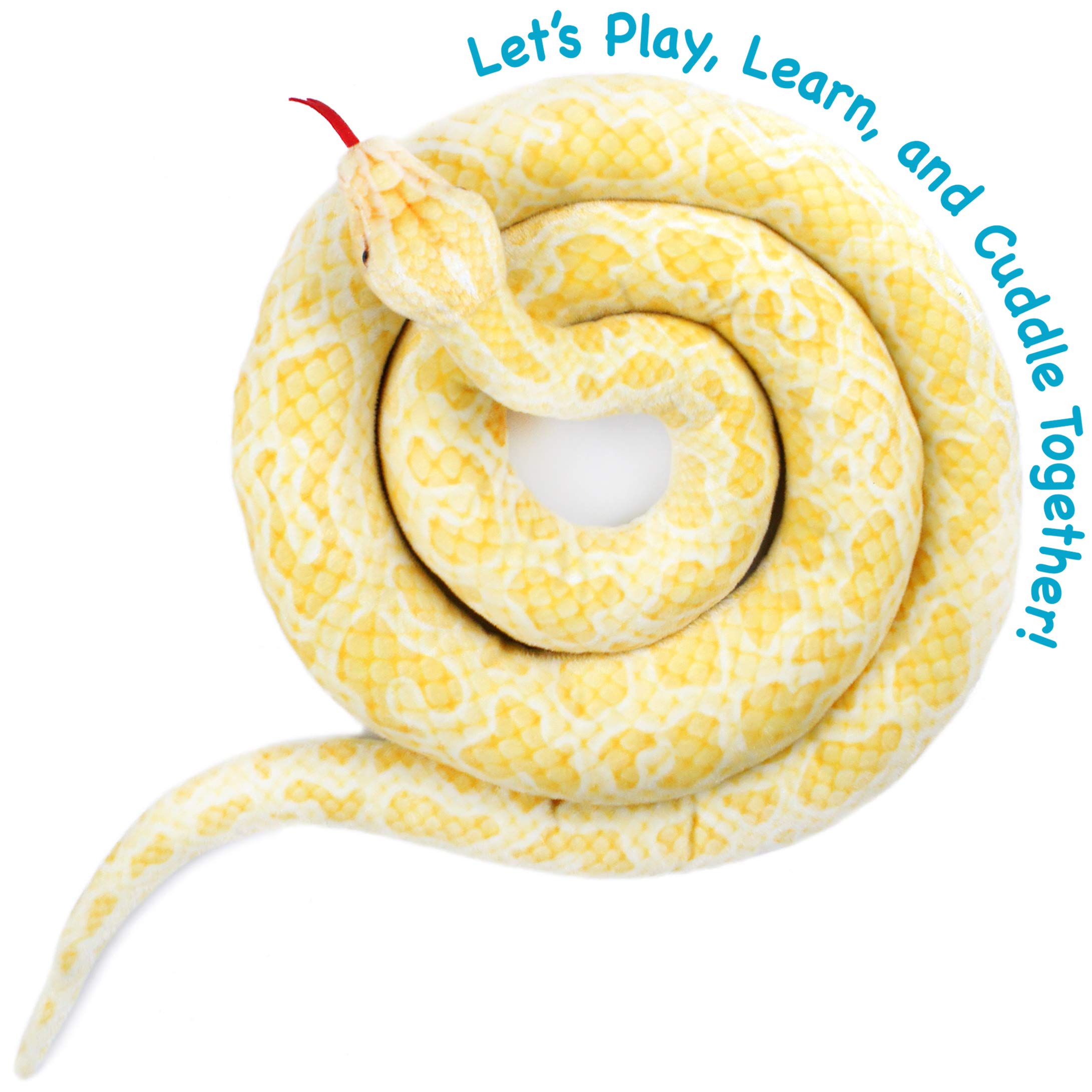 TigerHart Alba The Albino Burmese Python - 100 Inch Long Stuffed Animal Plush Snake