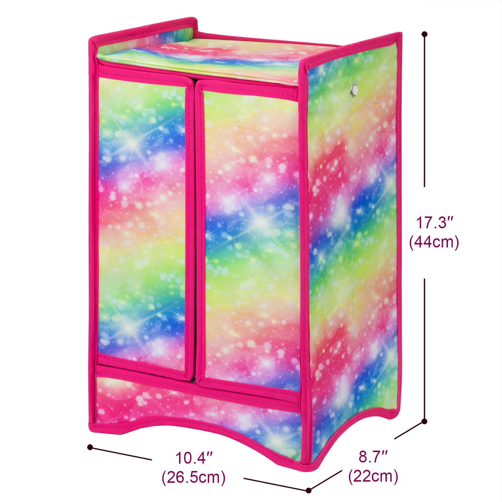 ZITA ELEMENT 18 Inch Girl Doll Accessories Closet Wardrobe Set - Including 18 Inch Doll Clothes Wardrobe, Hangers and Storage Box for Our My Generation Life Doll Accessories