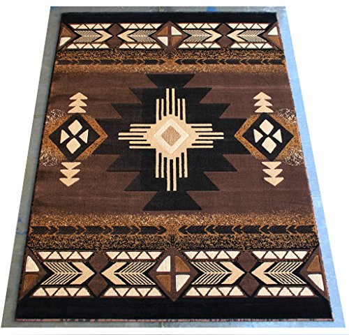 South West Area Rug 5 Feet X 7 Feet Chocolate Design C318