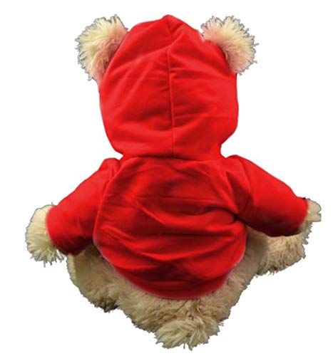 Red Hoodie Tee Teddy Bear Clothes Fits Most 14"-18" Build-a-Bear and Make Your Own Stuffed Animals