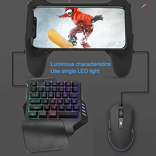 Pomya Backlit Mechanical Keyboard - One-Handed Mechanical Gaming Keyboard for Win2000 / Win XP/Win ME/Vista / Win7 / Win8