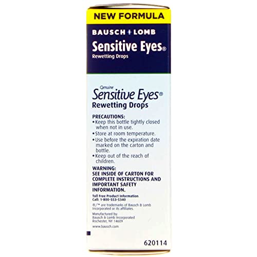 Bausch & Lomb Sensitive Eyes Rewetting Drops 1 oz (Pack of 4)