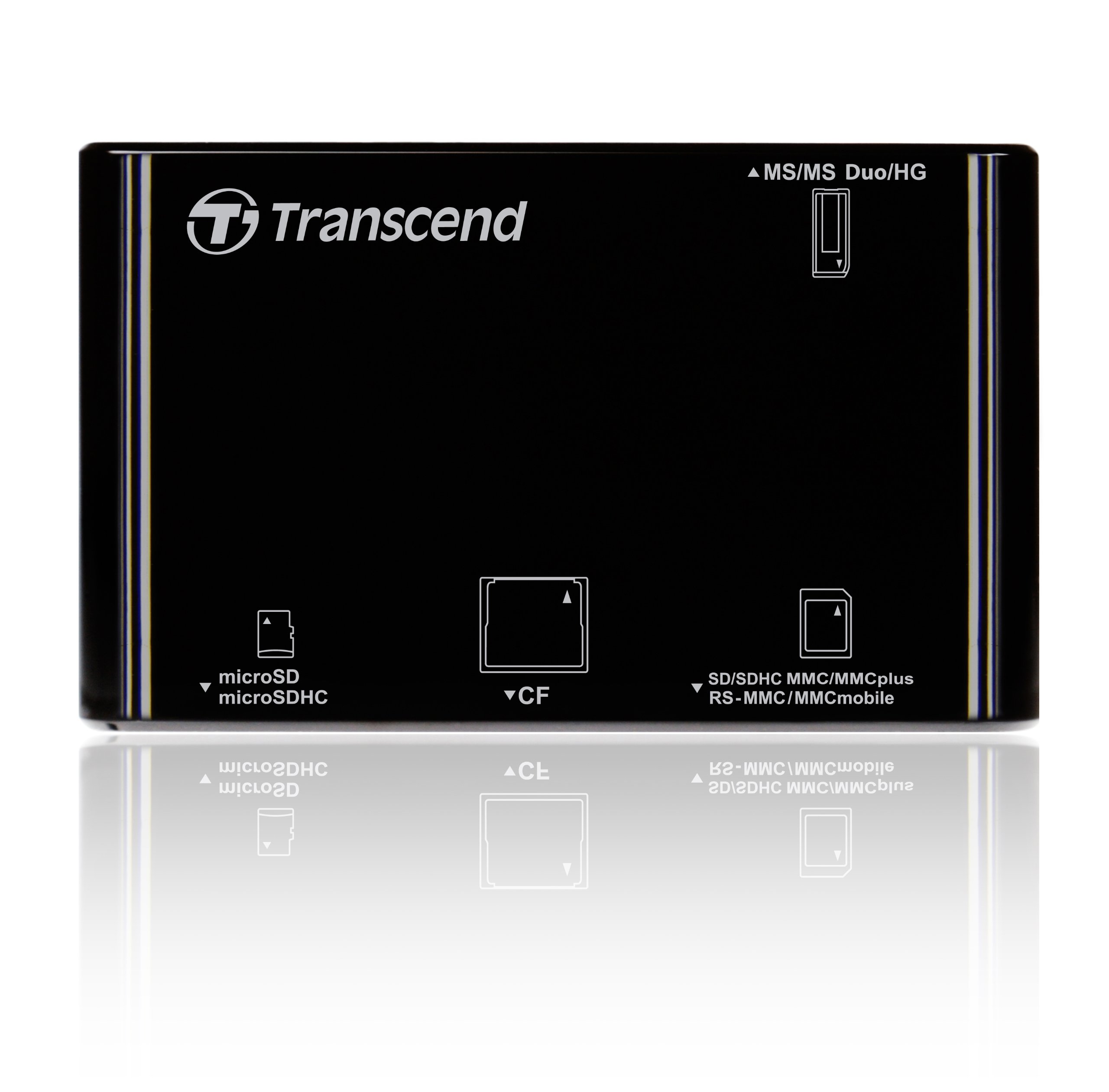 Transcend P8 15-in-1 USB 2.0 Flash Memory Card Reader TS-RDP8K (Black)