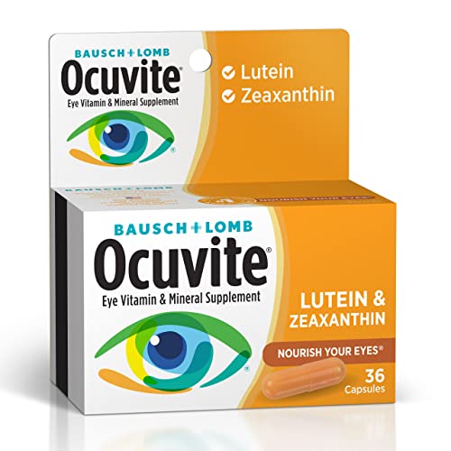 Bausch + Lomb Ocuvite Lutein Capsules, 36 Count Bottle (Pack of 2)