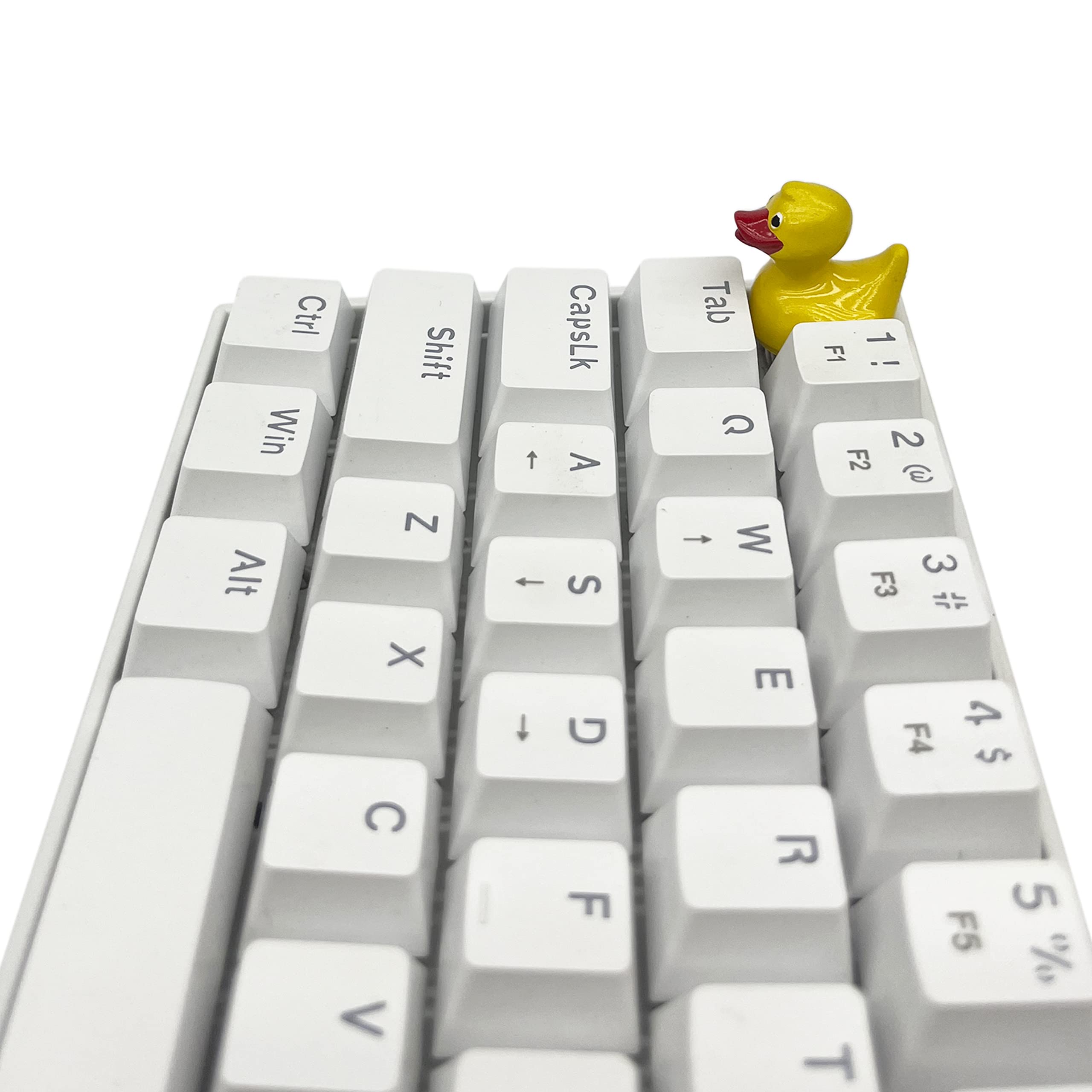 Custom Keycap for Mechanical Gaming Keyboard - Design Cute Duck - Artisan Cherry MX Made in Resin with Universal Compatibility - Unique Gift Idea, Yellow