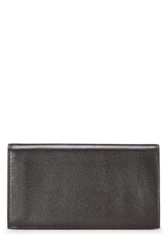 CHANEL, Pre-Loved Brown Caviar Timeless 'CC' Yen Wallet, Brown