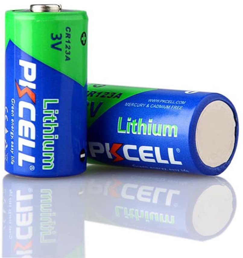 CR123A 3V Lithium Battery 1700mAh 2 Pack, 123 Batteries Lithium, 123A Lithium Batteries 3 Volt High Power, CR123 for High Intensity Flashlight, Home Safety, Security Devices