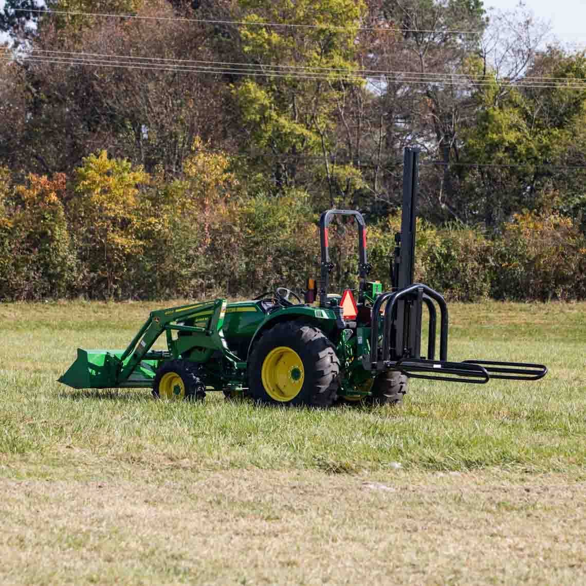 Titan Attachments 3 Point Hydraulic Hay Bale Lift Fits Category 1 and 2 Tractors