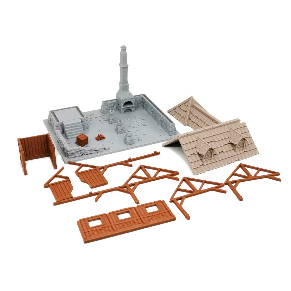 Outland Tactics War Games Miniatures Dwarf Blacksmith Shop & Figure Set 28mm
