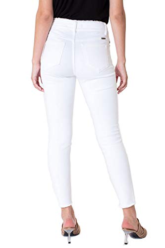 Kancan Women's High Rise Ankle Skinny Jeans - KC7317 (White, 11/29)