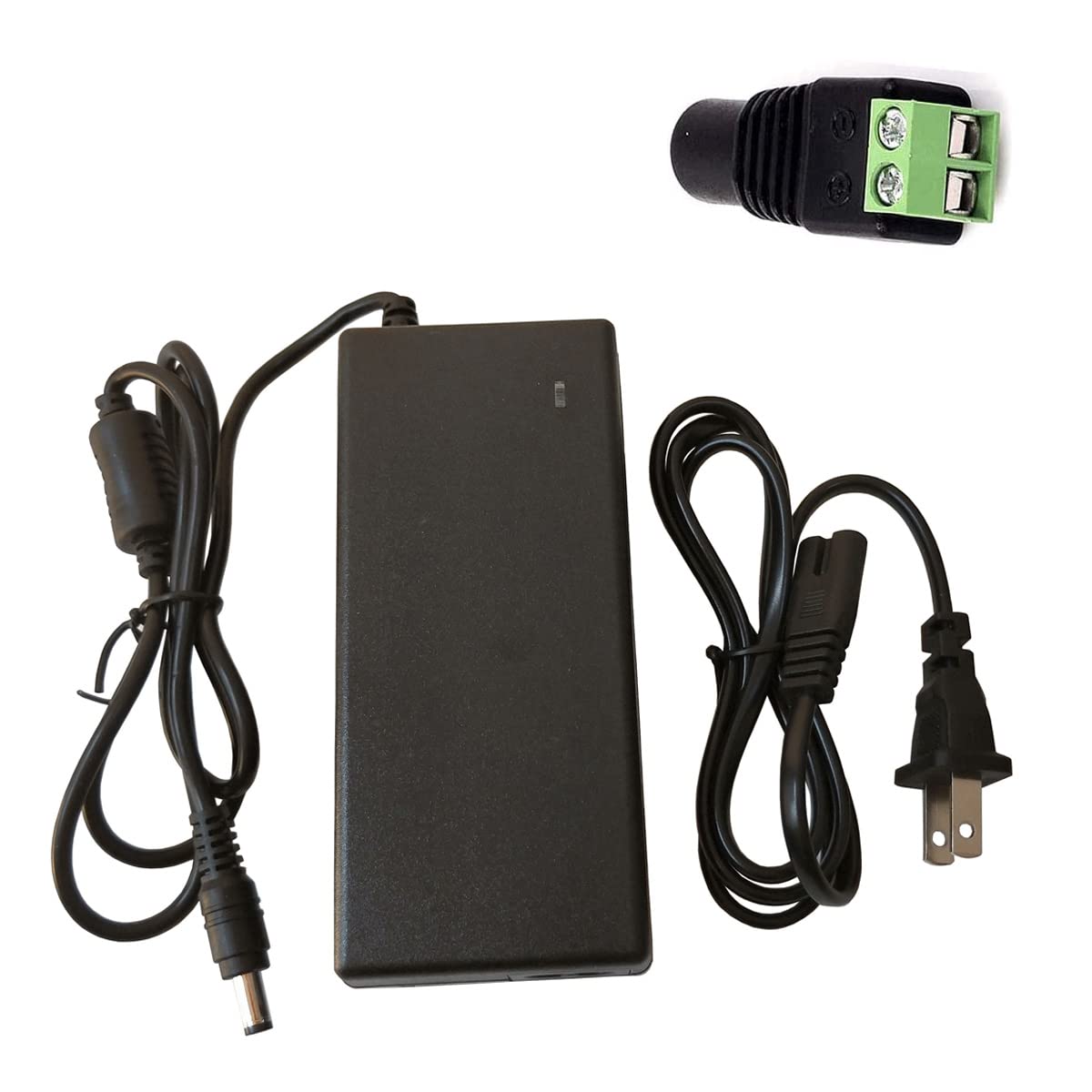 Henxlco AC100-240V to DC 24V 5A 120W Power Supply Adapter Converter Transformer with 5.5 x 2.5mm Plug for LED Strip Light,CCTV Security Camera System