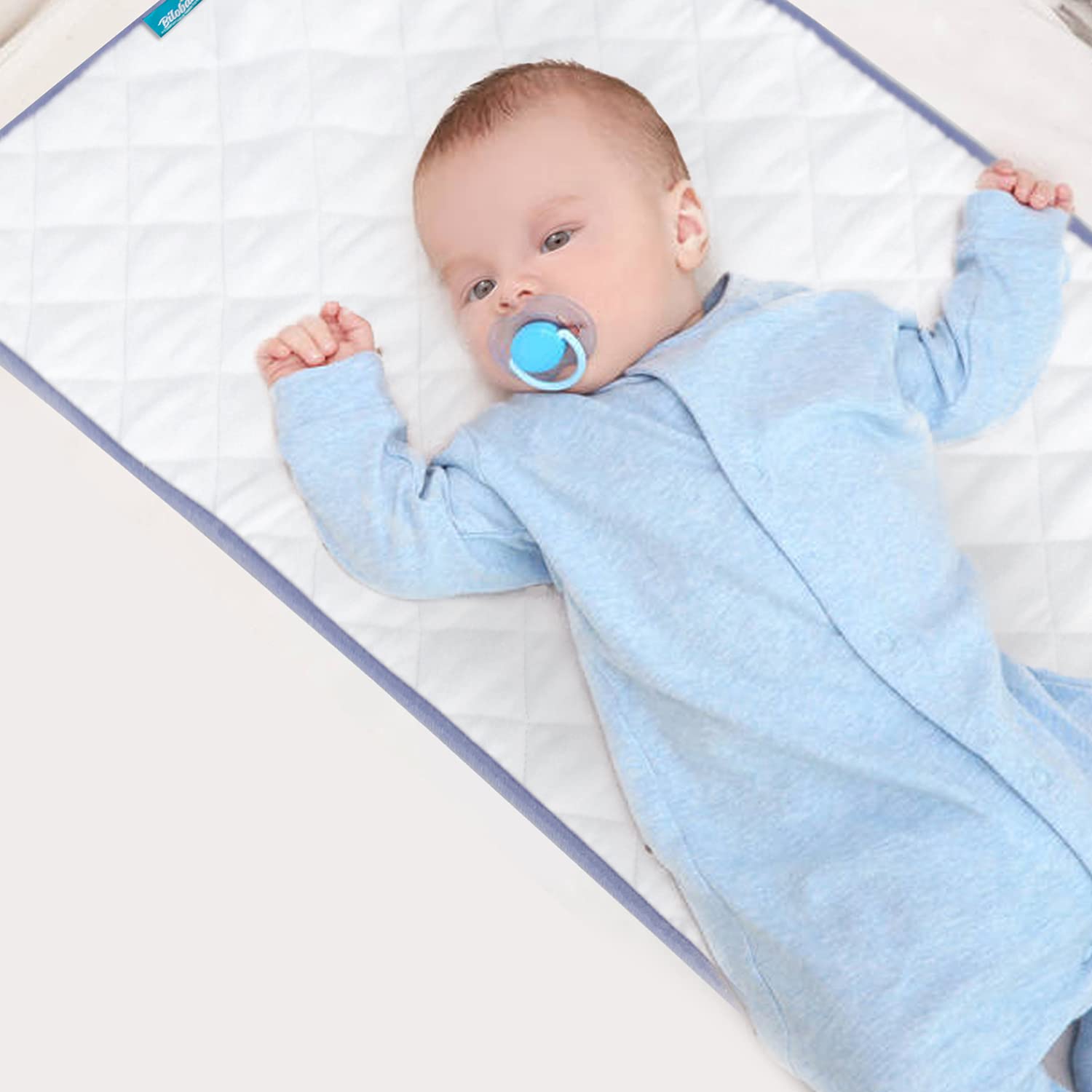Changing Pad Liners (5 Count) Waterproof Larger Changing Pad Cover 28" X 15", Cotton Flannel, White (Solid Improved Thickness) / Baby Waterproof Pad Washable, 36" x 18", 4 Layers Incontinence Bed Pad