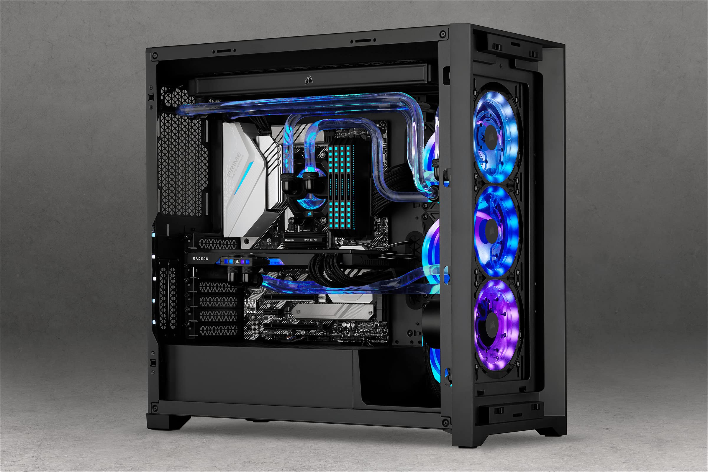 Corsair Hydro X Series iCUE XH5000i RGB PRO Custom Cooling Kit (Hardline CPU Cooling Loop, Pre-Bent Tubing, Dynamic RGB Lighting, Easy Installation, Made for CORSAIR 5000X/D Series Cases) Black