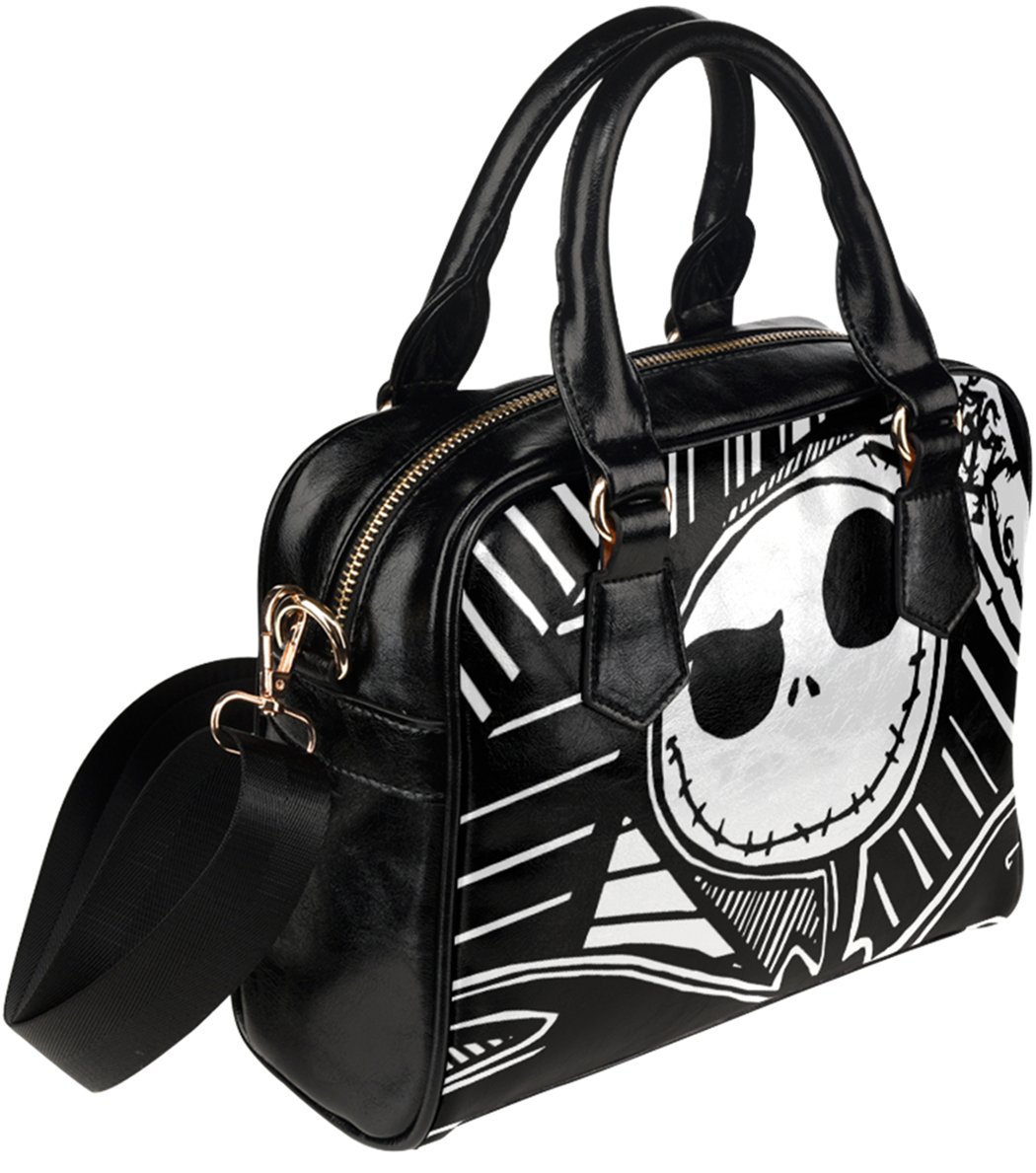 High-grade PU Leather Women Shoulder Handbag Crossbody Bags with Jack Skellington Pattern