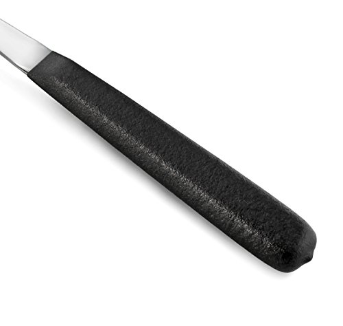 New Star Foodservice 52169 Hollow Cool Touch Coating Handle Slotted Serving Spoon, 12", Silver