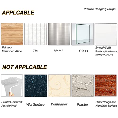 Karsbarwe 48-Pairs(96 Strips) Small Picture Hanging Strips Heavy Duty,Hook and Loop Tape,Water-Resistant Adhesive Strips for Frame Hanging,No Tools Wall Hanging Strips