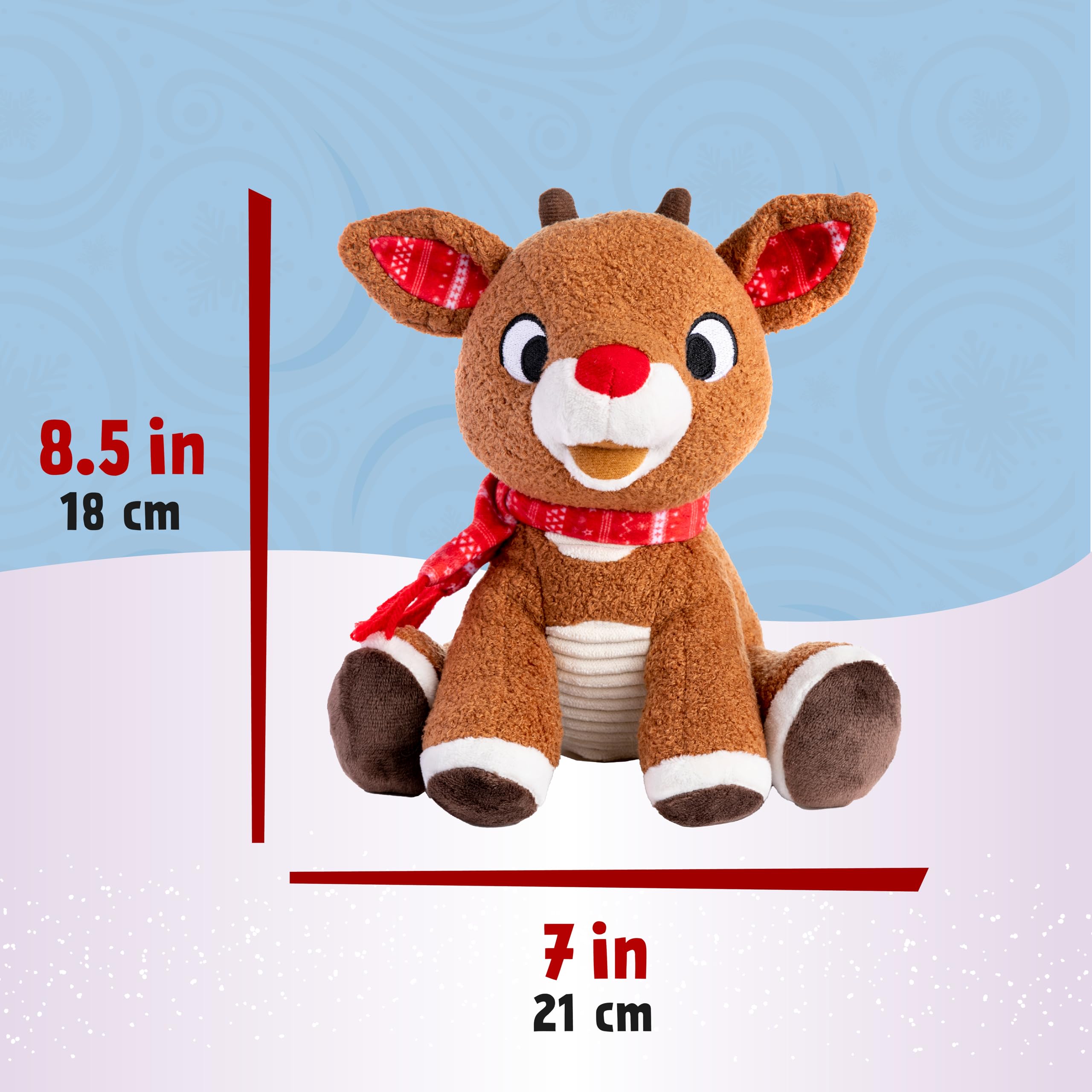 KIDS PREFERRED Rudolph the Red - Nosed Reindeer - Stuffed Animal Plush Toy 8 inches