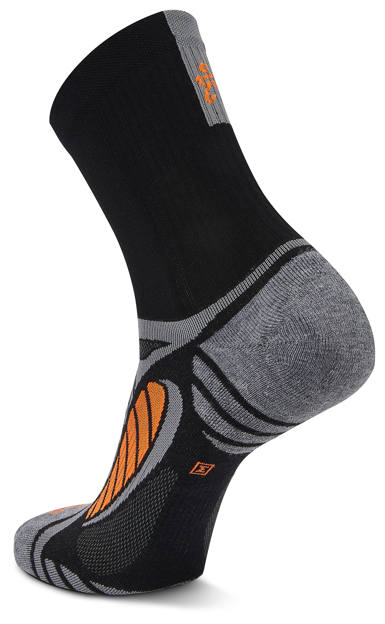Balega Ultralight Lightweight Performance Crew Athletic Running Socks for Men and Women (1 Pair), Black/Grey Heather, Large