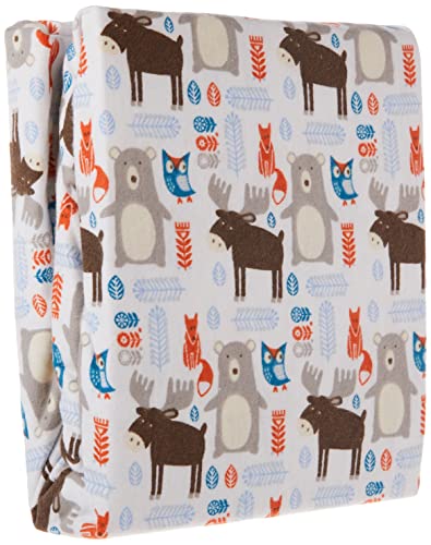 Trend Lab 100% Cotton Scandi Forest Deluxe Flannel Fitted Crib Sheet, 28x52 Inch (Pack of 1)