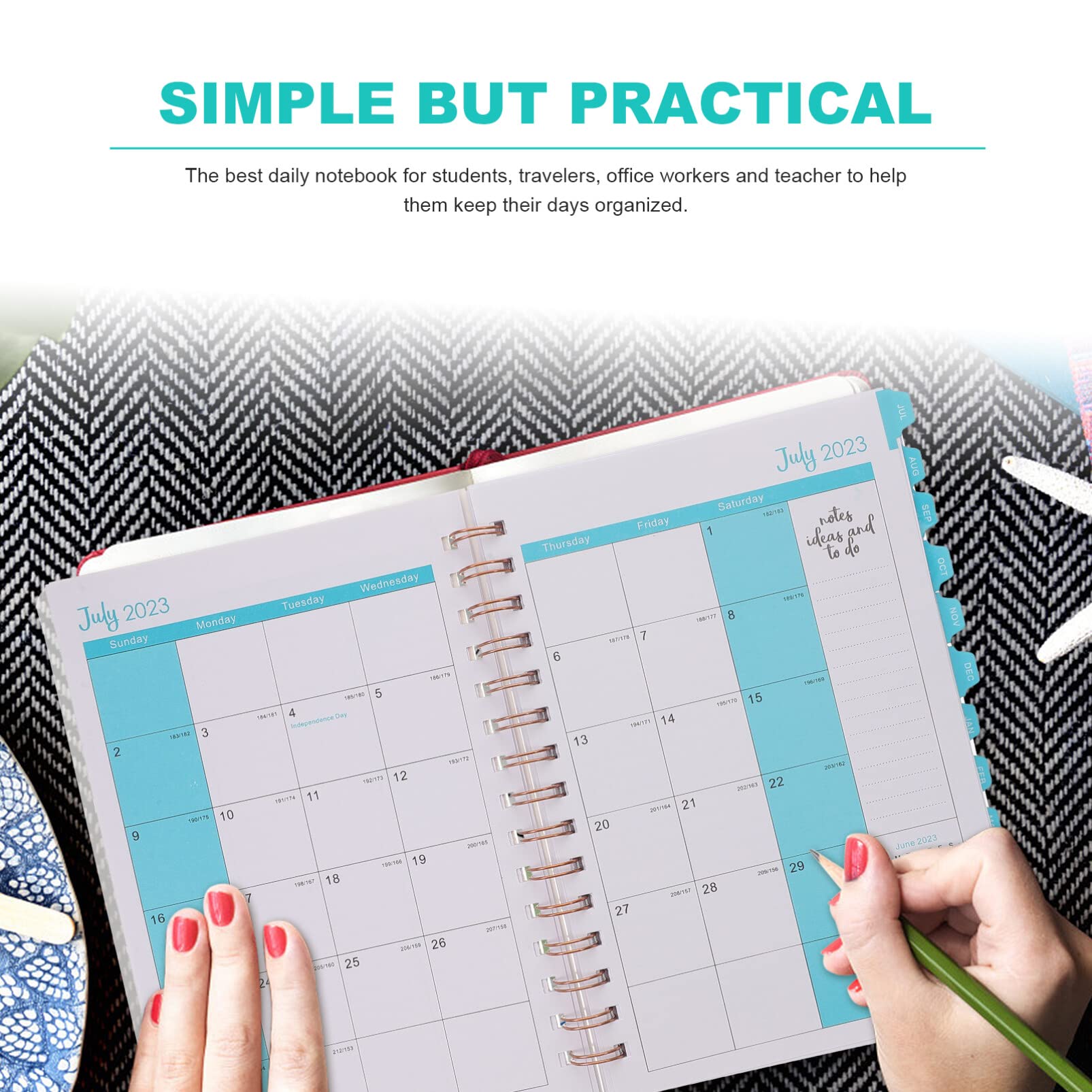 Cabilock 2023 Agenda Book Spiral Notepad Note Taking Notebook Work Notepad Floral Note Pads Planner Notebook Writing Journal Notebook Note Supplies Office Accessory Time Management Notepad