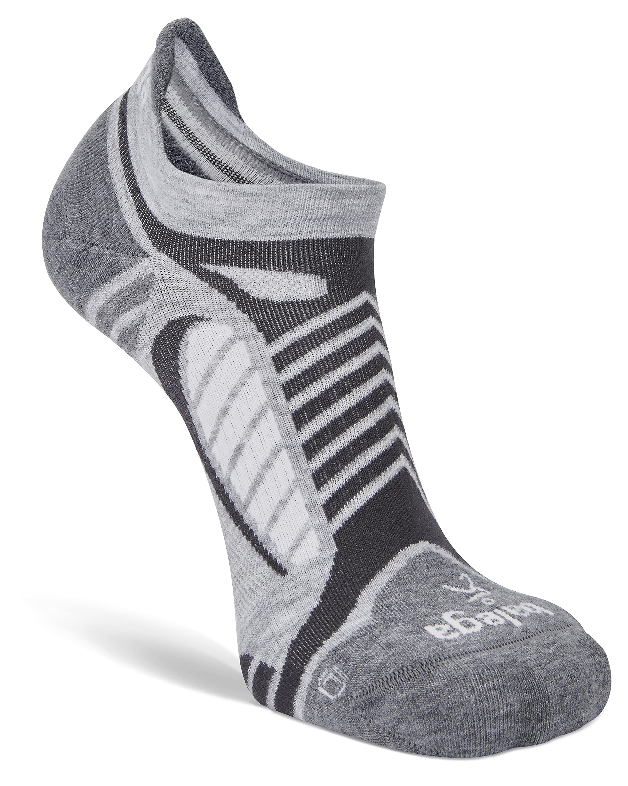 Balega Ultralight Lightweight Performance No Show Athletic Running Socks for Men and Women (1 Pair), New Grey/White, Medium