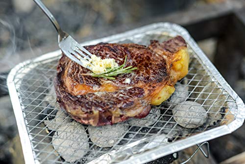 EZGRILL Disposable Charcoal Grill Ideal for Camping and Tailgate Parties -Pack of 2 Small size Portable, Easy To Light, and Convenient charcoal grill Lasts 1.5 hours Grill Anytime, Anywhere