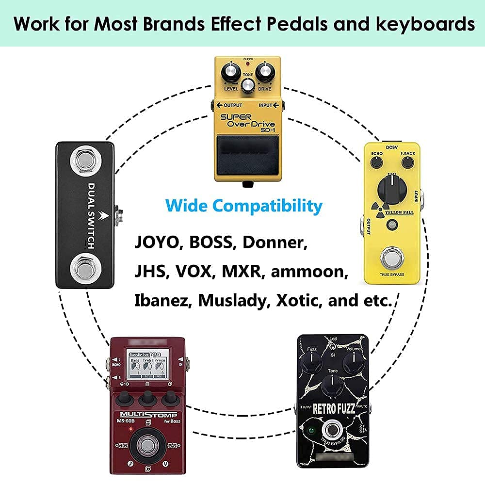 JOYO JF-09 Tremolo Tube Circuitry Pedal Bundle with DC 9V Pedal Power Supply (800mA -1A) AC Adapter
