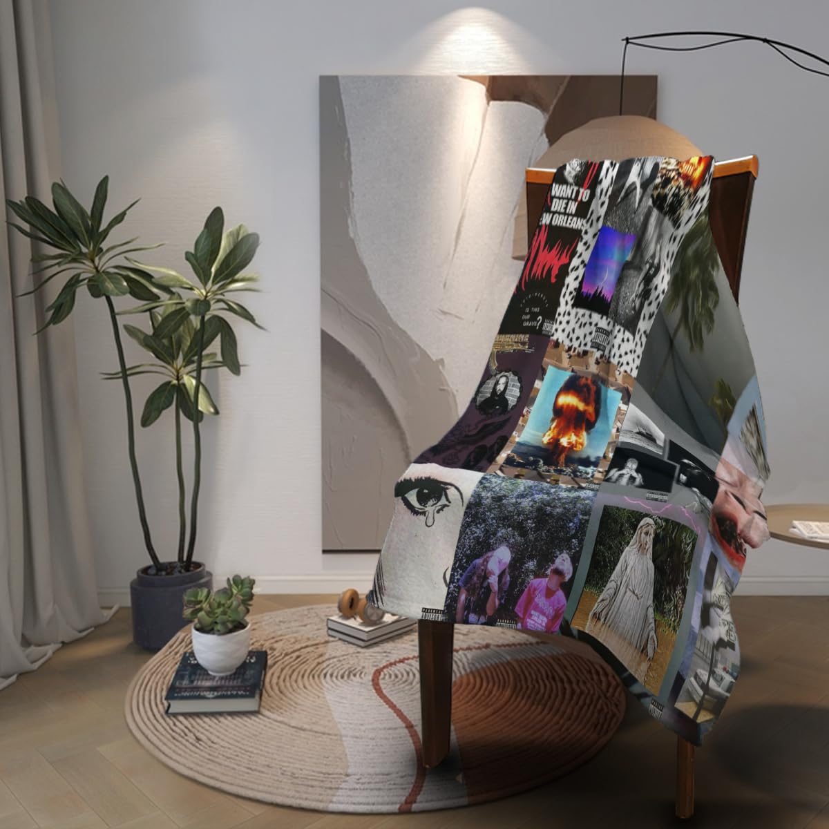 Dustinca Suicide Boys Album Collage Flannel Air Conditioning Blanket Home Decor Fleece Blanket 30x40 Inch