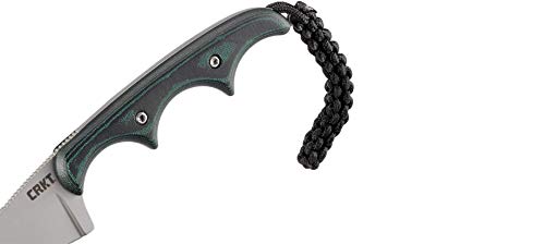 COLUMBIA RIVER KNIFE & TOOL CRKT Minimalist Wharncliffe Neck Knife: Compact Fixed Blade Knife, Folts Utility Knife, Bead Blast Blade, Resin Infused Fiber Handle, and Sheath 2385