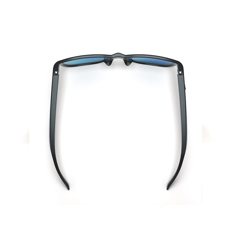 KENTKING Smart Glasses Wireless Bluetooth Audio Sunglasses Open Ear Headset Music&Hand-Free Calling Unisex Polarized Shades Compatiable for All Smart Device (Matte Black/Grey Lense)